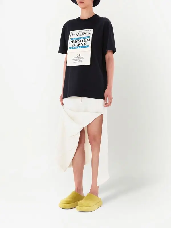 JW Anderson Asymmetric Draped Midi Skirt - White
