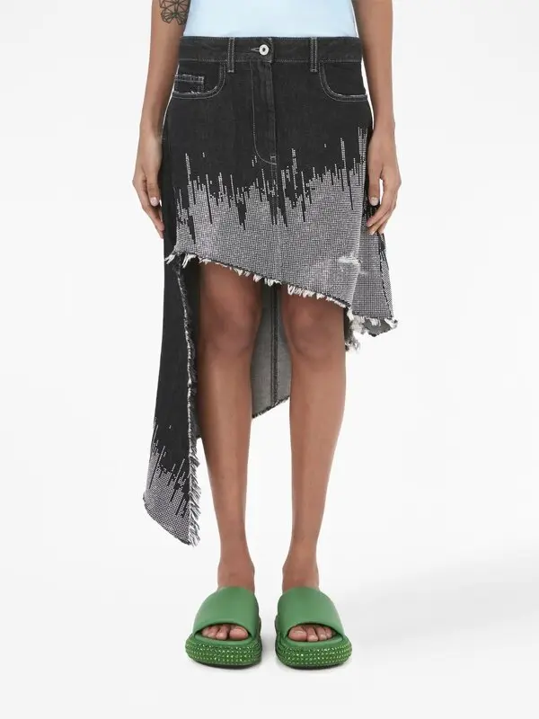 JW Anderson Studded Asymmetric Denim Skirt