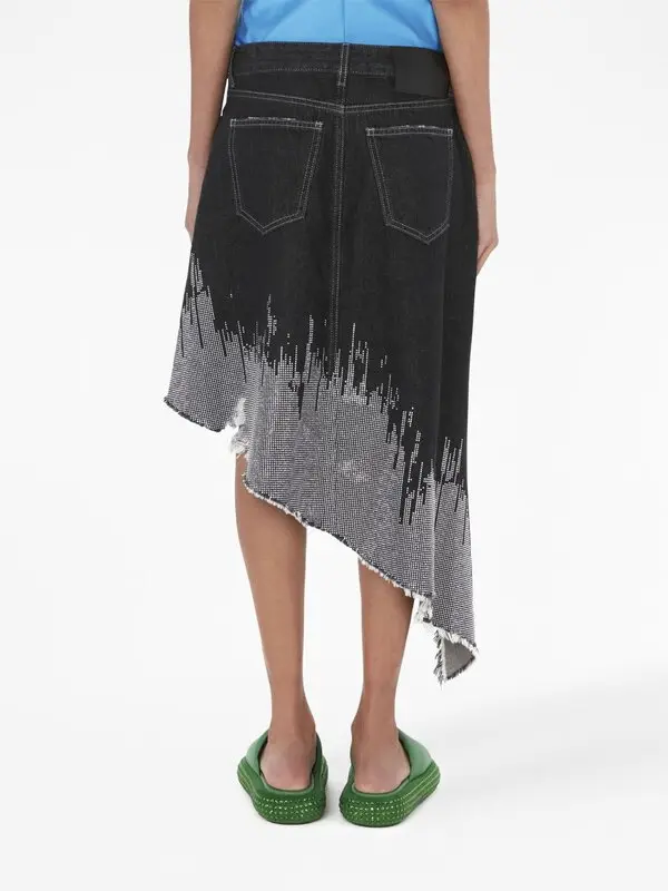 JW Anderson Studded Asymmetric Denim Skirt