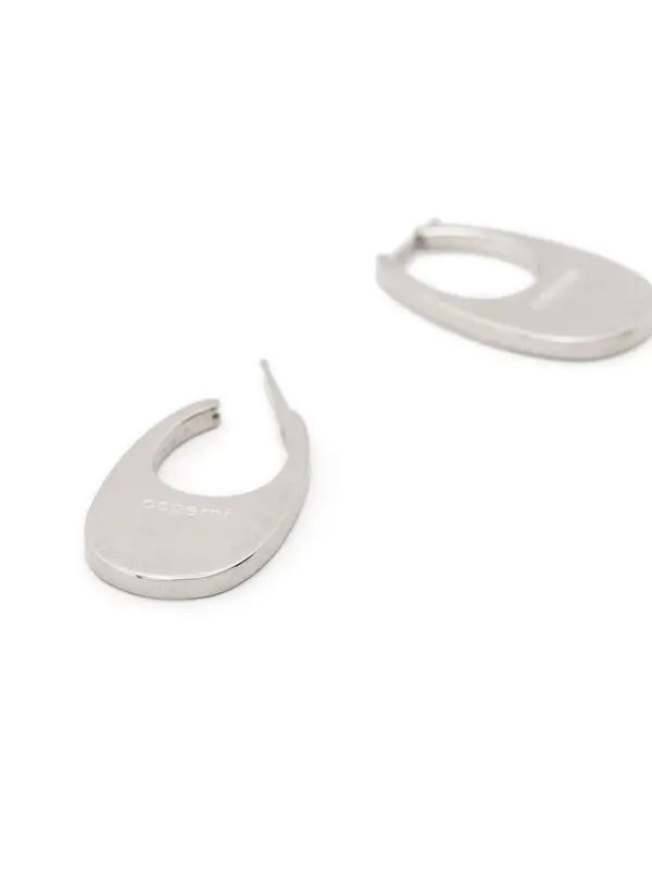 Coperni Medium Swipe Logo Earrings - Silver
