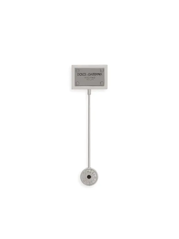 Dolce & Gabbana Dg-logo Lapel Pin - Silver