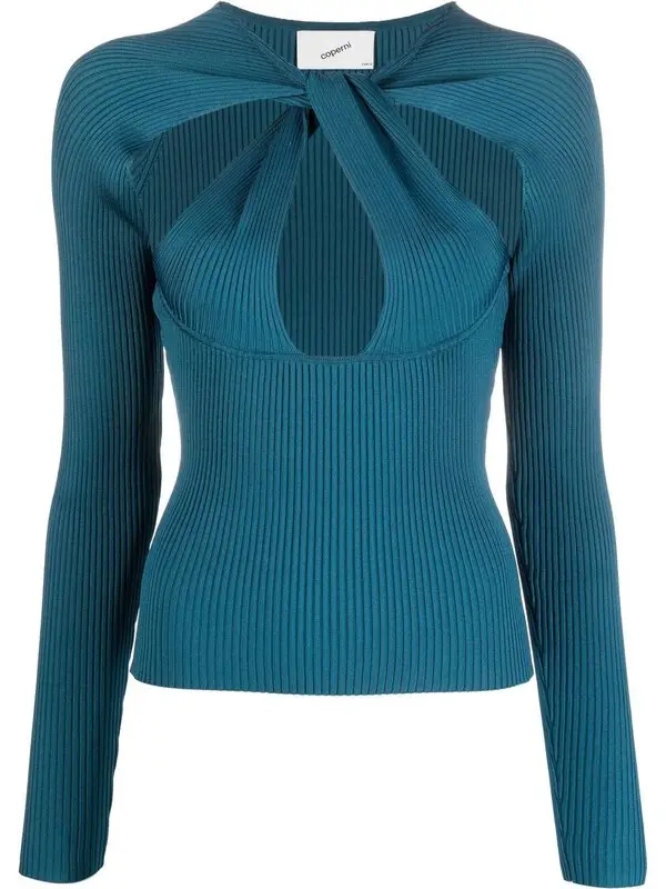 Coperni Twisted Cut-out Sweater - Blue