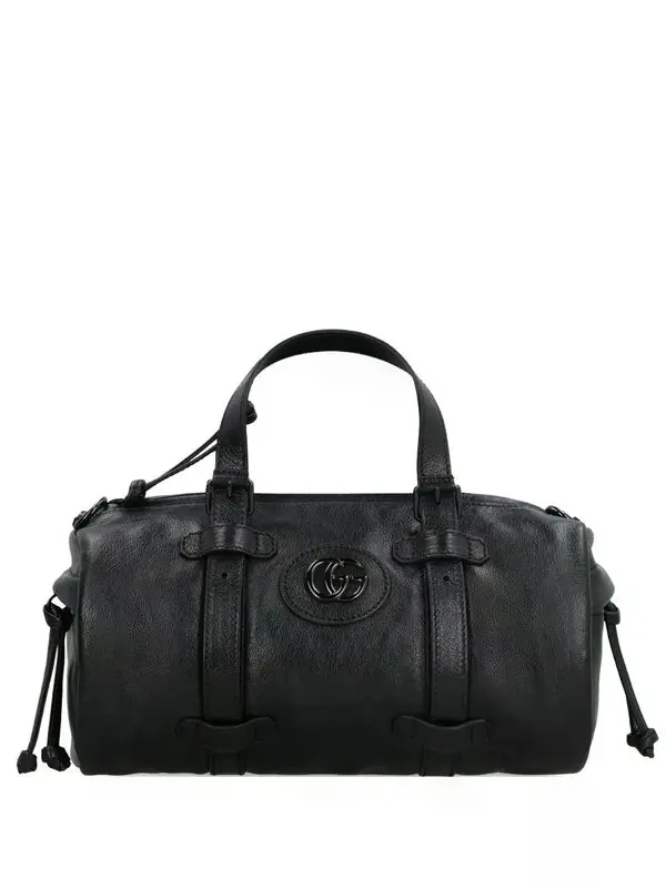 Gucci Double G Leather Holdall - Black