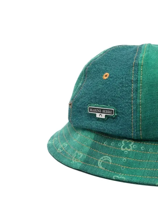 MARINE SERRE Moonogram Denim Bell Hat