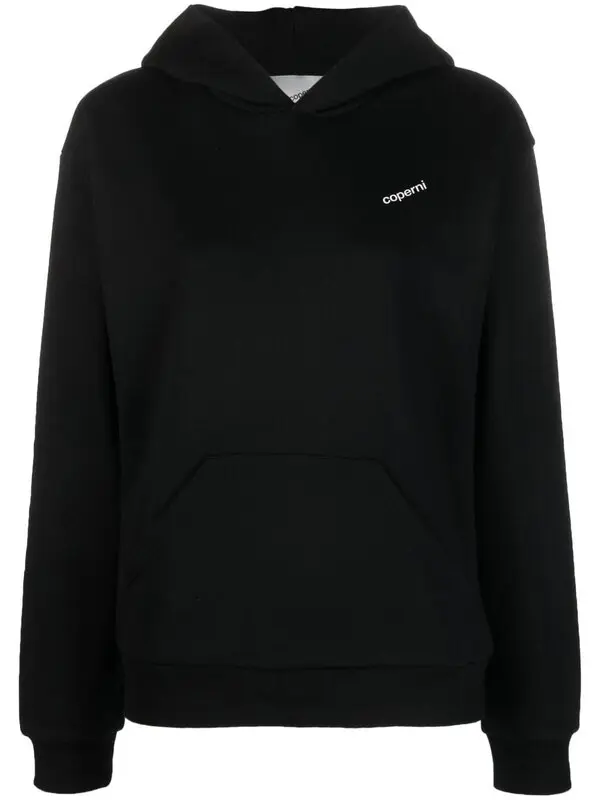 Coperni Logo-print Cotton Hoodie - Black