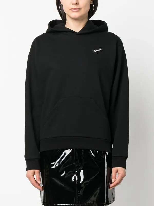 Coperni Logo-print Cotton Hoodie - Black
