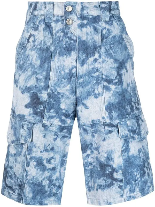 MARANT Bleached-effect Cargo Shorts