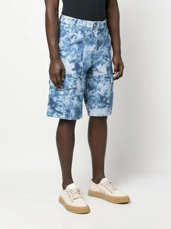 MARANT Bleached-effect Cargo Shorts