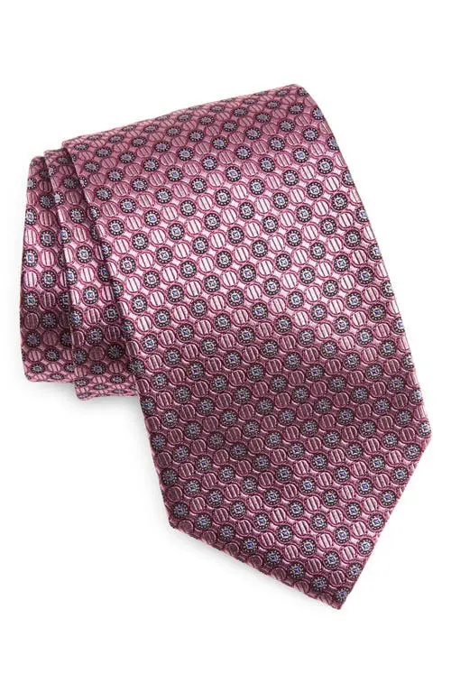 Nordstrom Neat Medallion Silk Tie - Pink