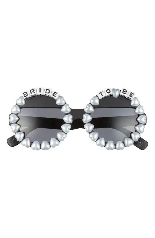 RAD + REFINED Embellished Round Sunglasses - Black/black