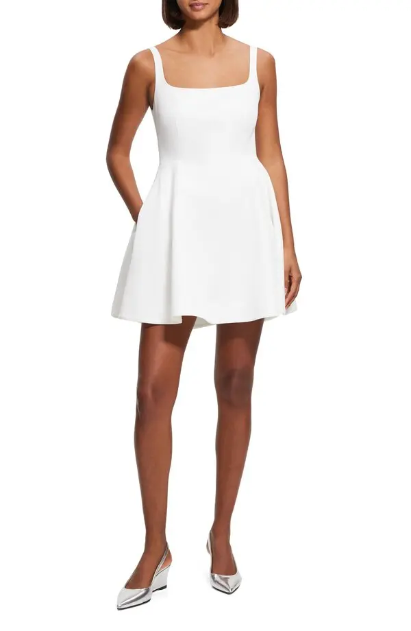 Theory Stretch Cotton Skater Minidress