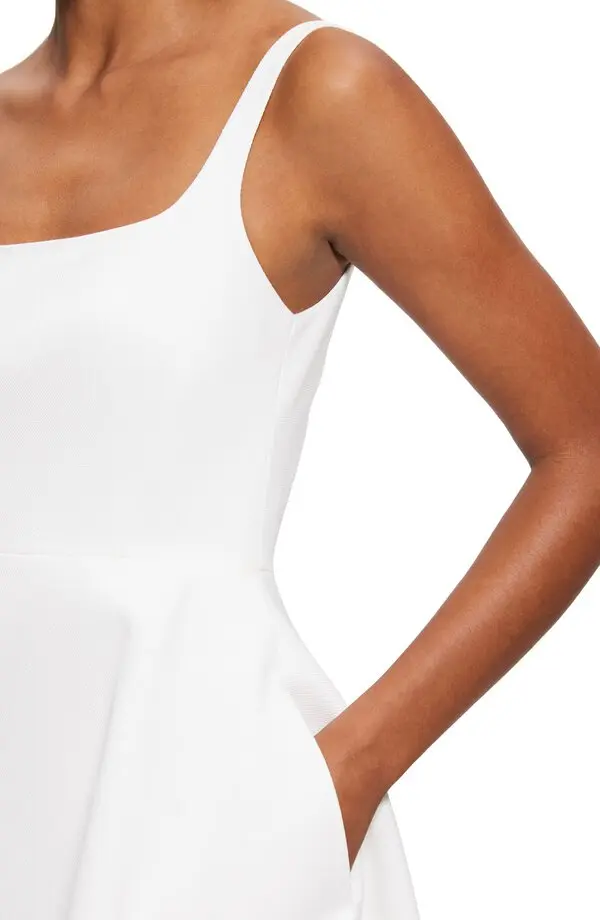 Theory Stretch Cotton Skater Minidress