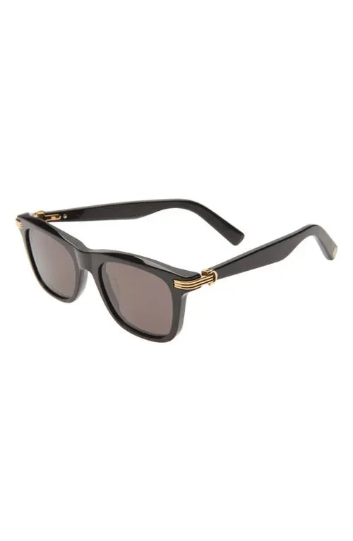 Cartier 53mm Square Sunglasses - Black