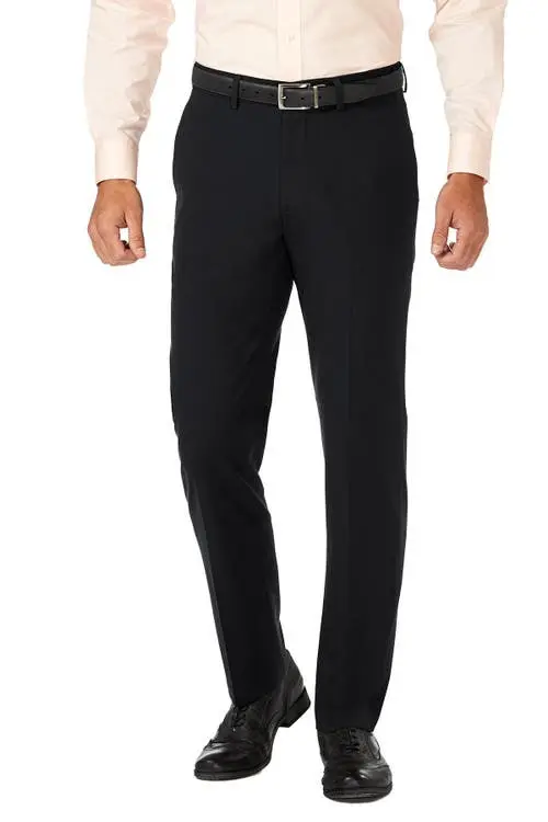 HAGGAR 4-way Stretch Slim Fit Flat Front Dress Pants