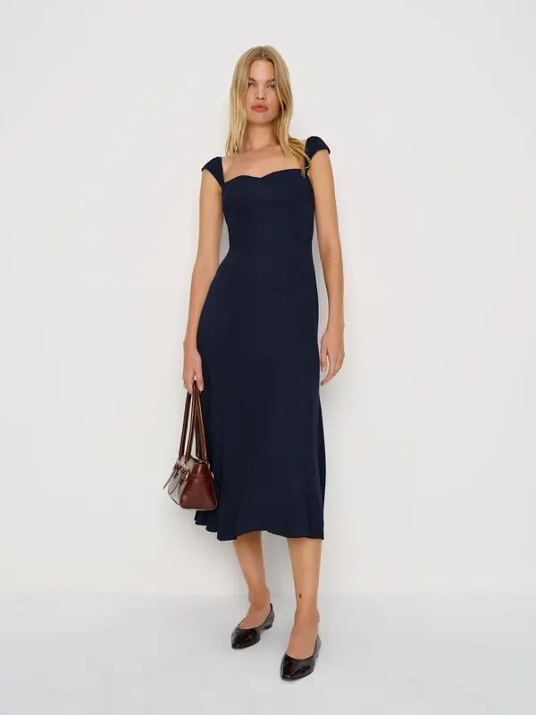 REFORMATION Bryson Midi Dress - Blue