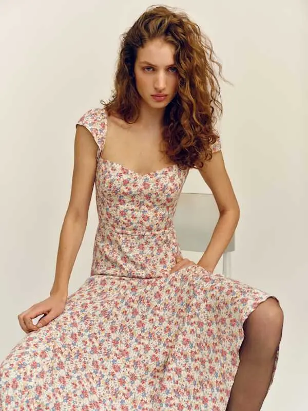 REFORMATION Bryson Midi Dress - Multi