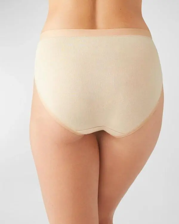 Wacoal Understated High-cut Stretch Cotton Briefs - Sand