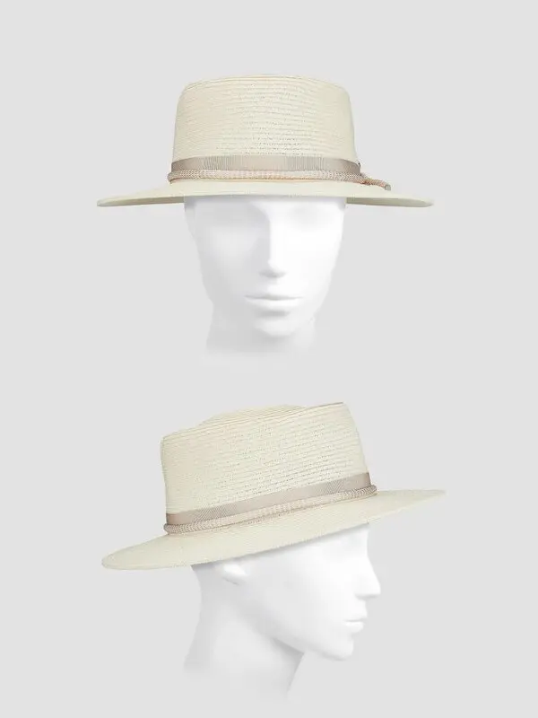 Rag & Bone Somer Straw Fedora - Ivory