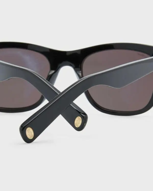Cartier Saddle Bridge Square Sunglasses - Black