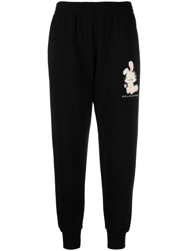 Stella McCartney Graphic-print Tapered Track Pants - Black