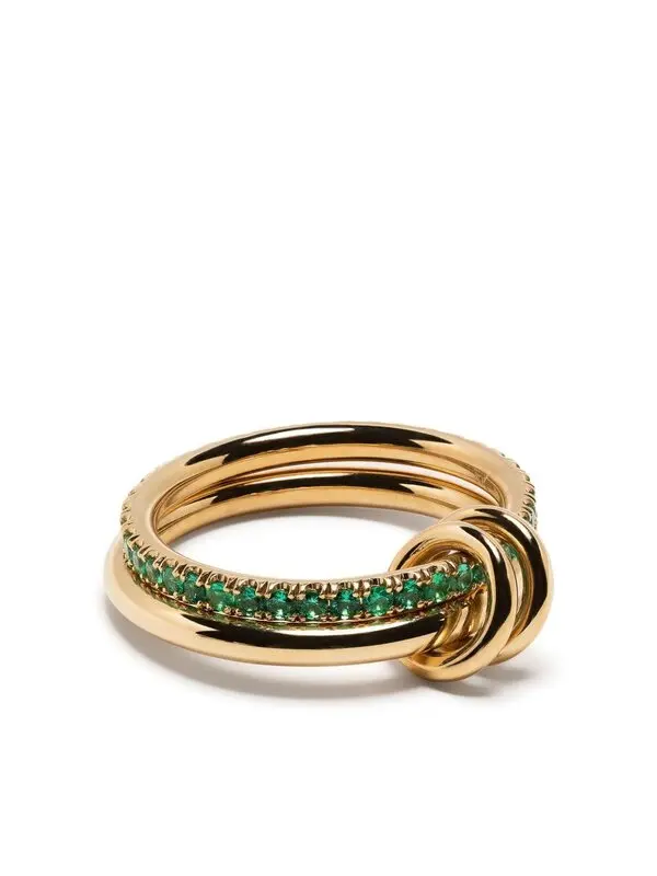 SPINELLI KILCOLLIN 18kt Yellow Gold Emerald Stack Ring
