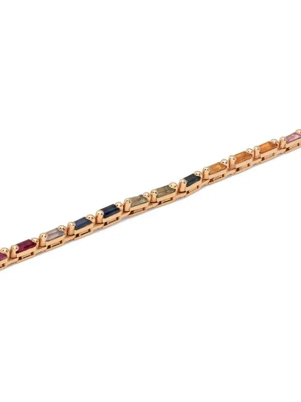 SUZANNE KALAN 18kt Rose Sapphire Tennis Necklace