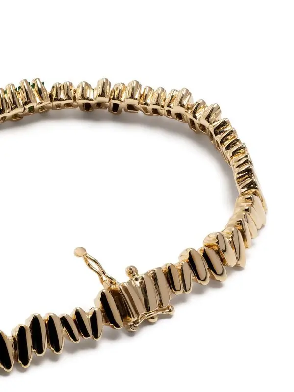 SUZANNE KALAN 18kt Yellow Gold Emerald Bracelet - Green