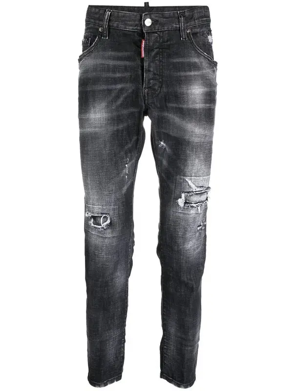 Dsquared2 Distressed Skinny Fit Jeans