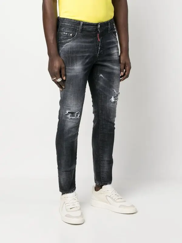 Dsquared2 Distressed Skinny Fit Jeans