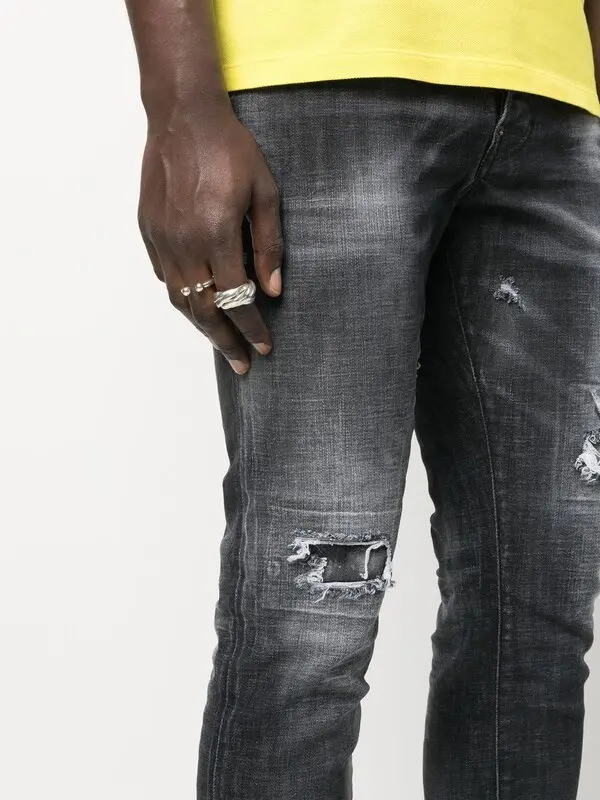 Dsquared2 Distressed Skinny Fit Jeans