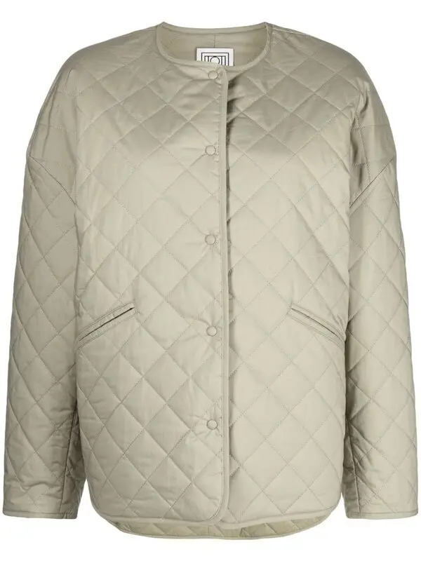 TOTEME Oversized Quilted Jacket - Green
