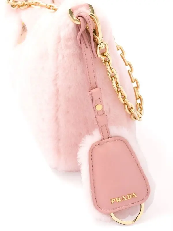 Prada Re-edition Shearling Mini Bag - Pink