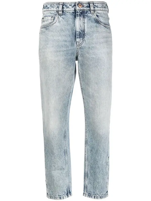 Brunello Cucinelli Acid Wash Boyfriend Jeans - Blue