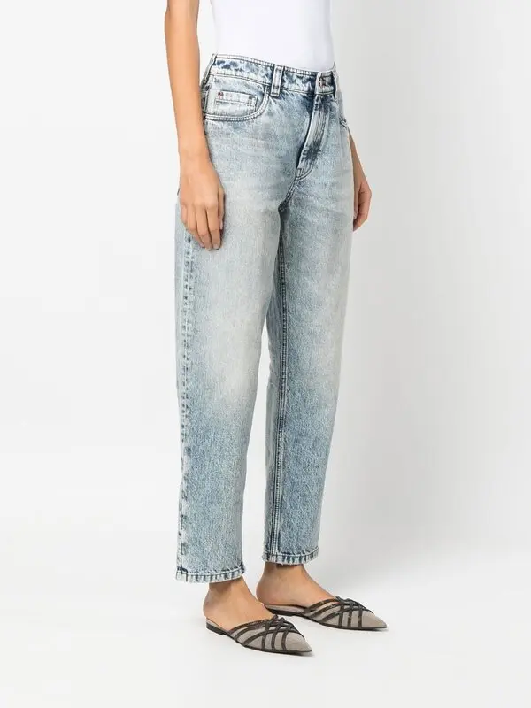 Brunello Cucinelli Acid Wash Boyfriend Jeans