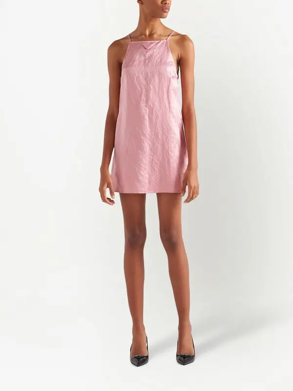 prada pink satin dress prada double satin mini dress