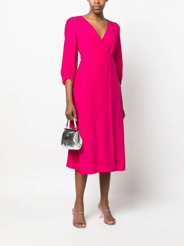P.a.r.o.s.h Wraparound Silk Midi Dress