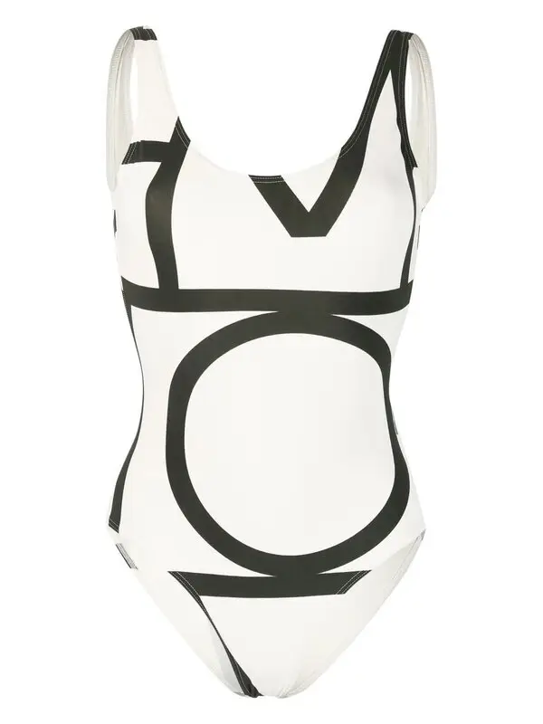 TOTEME Monogram One-piece Swimsuit - White