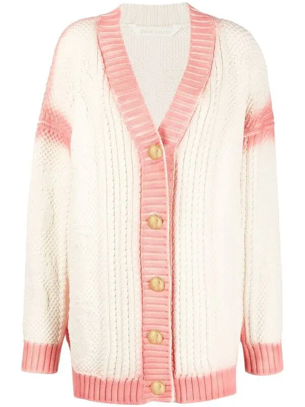 Palm Angels Logo-print Cardigan - White