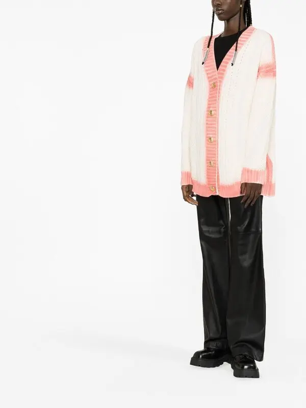 Palm Angels Logo-print Cardigan - White