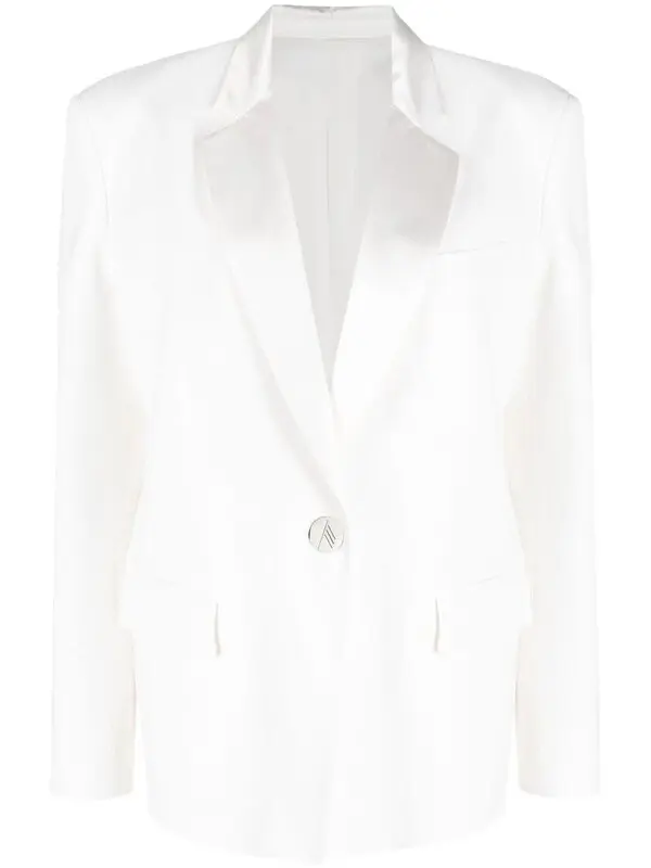 Attico Single-breasted Blazer - White