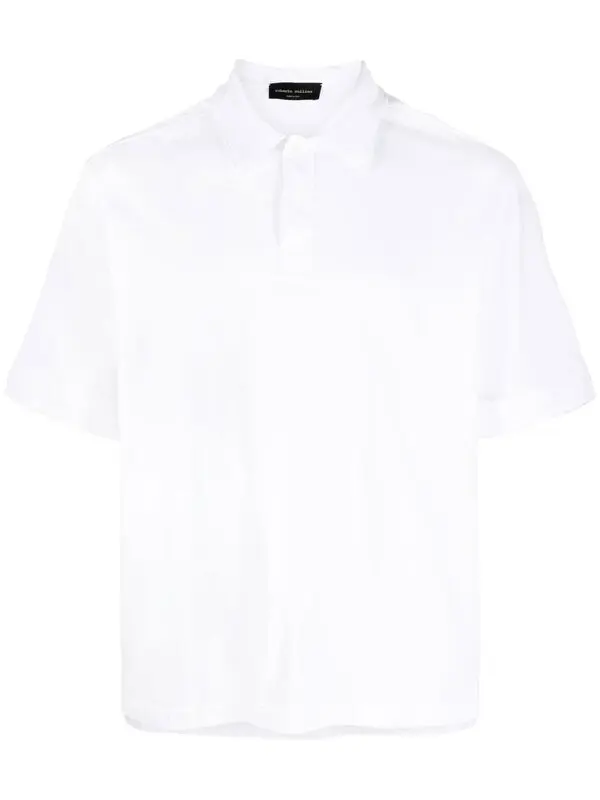 ROBERTO COLLINA Classic Cotton Polo Shirt - White