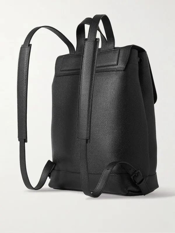 Saint Laurent Full-grain Leather Backpack