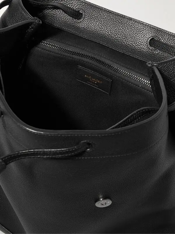 Saint Laurent Full-grain Leather Backpack