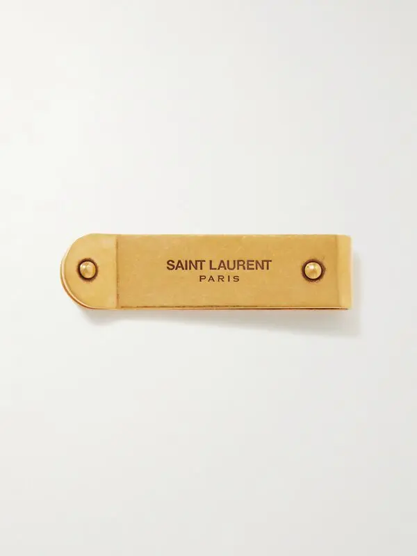 Saint Laurent Tone Money Clip - Gold