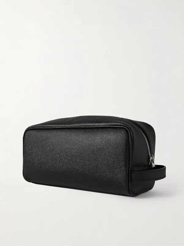 Saint Laurent Full-grain Leather Wash Bag