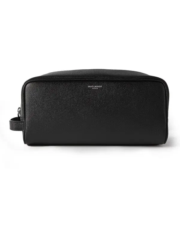Saint Laurent Full-grain Leather Wash Bag