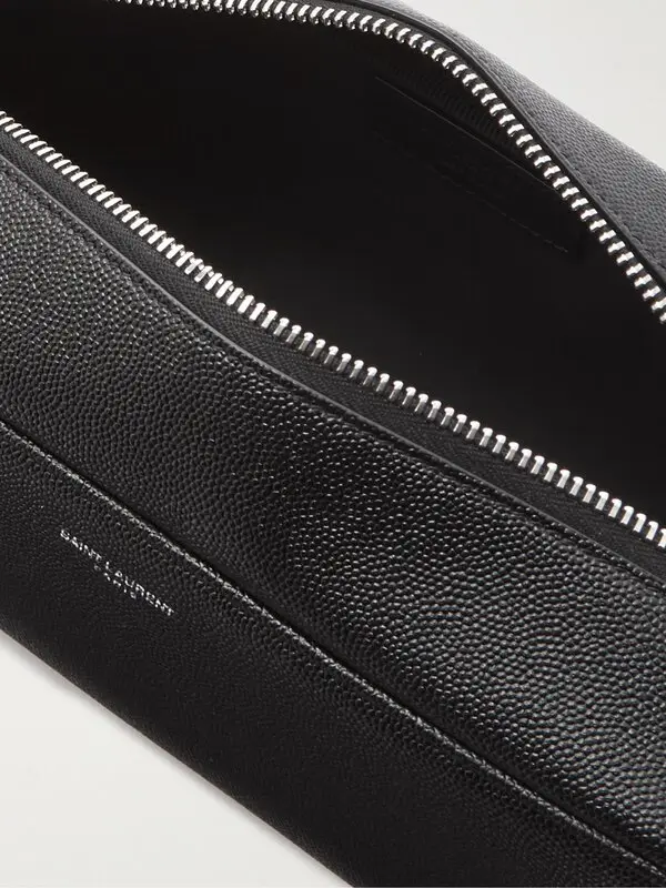 Saint Laurent Full-grain Leather Wash Bag