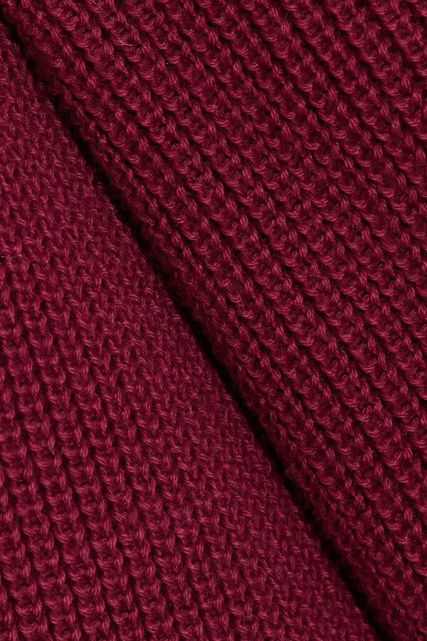 Autumn Cashmere Cutout Ribbed Cotton Sweater