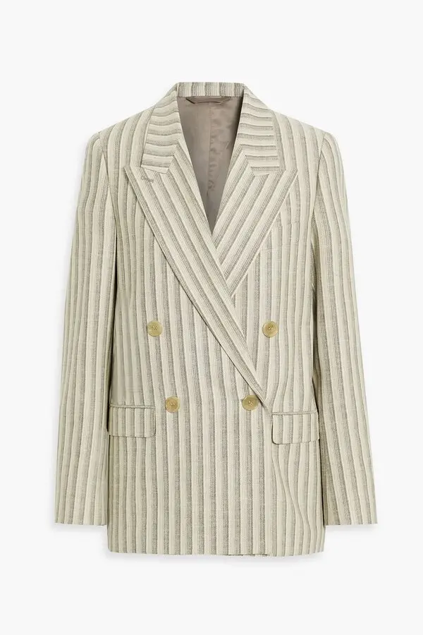 Acne Studios Double-breasted Striped Tweed Blazer