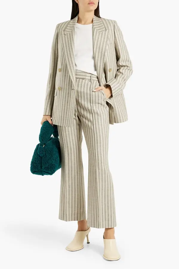 Acne Studios Double-breasted Striped Tweed Blazer